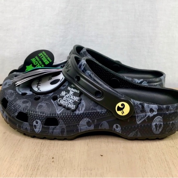 CROCS | Shoes | Crocs The Nightmare Before Christmas M4 W6 Glow Dark Black Clog Jack Skellington ...